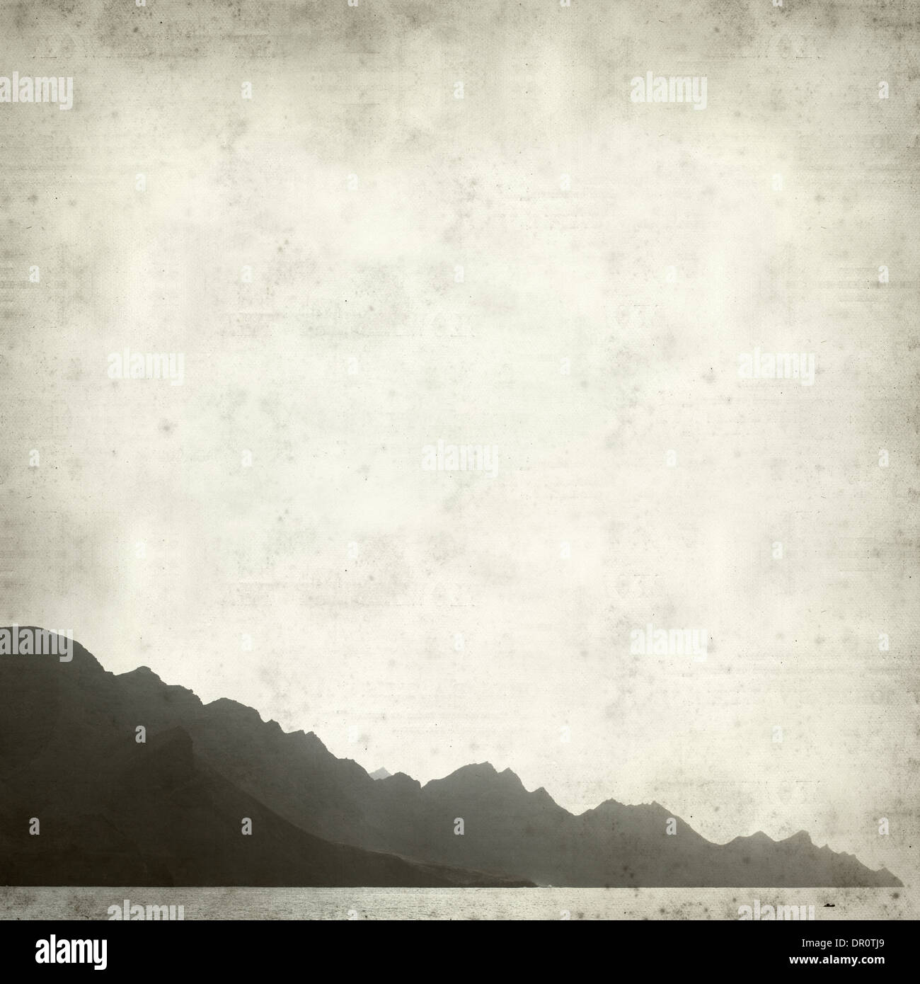 textured old paper background with rocky seashore Stock Photo - Alamy