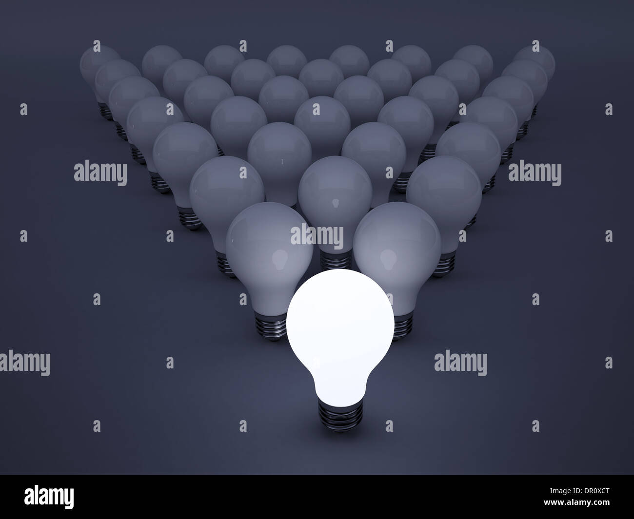 High resolution image. 3d rendered illustration. Light bulb symbol ...