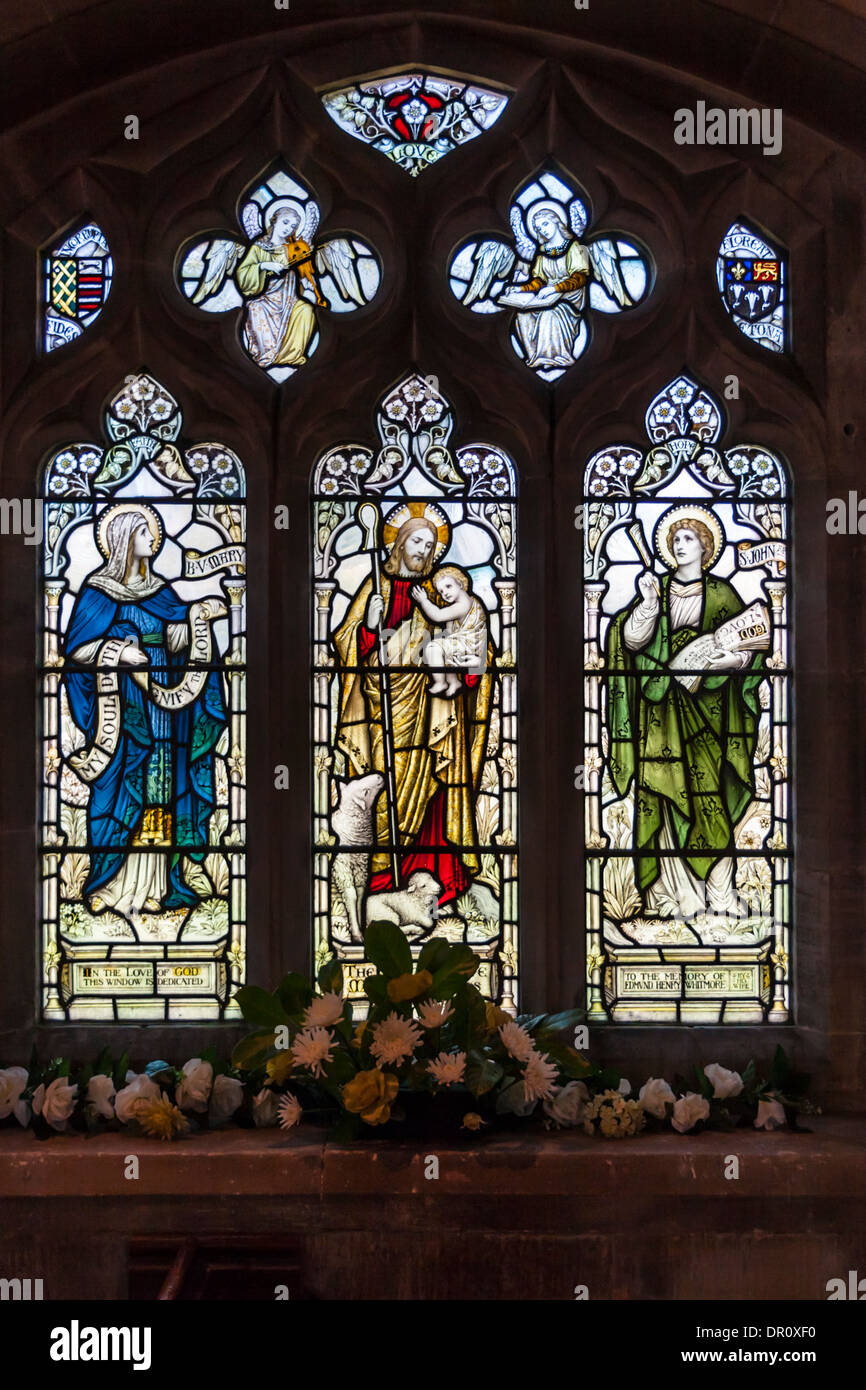 Stained glass church window Stock Photo - Alamy
