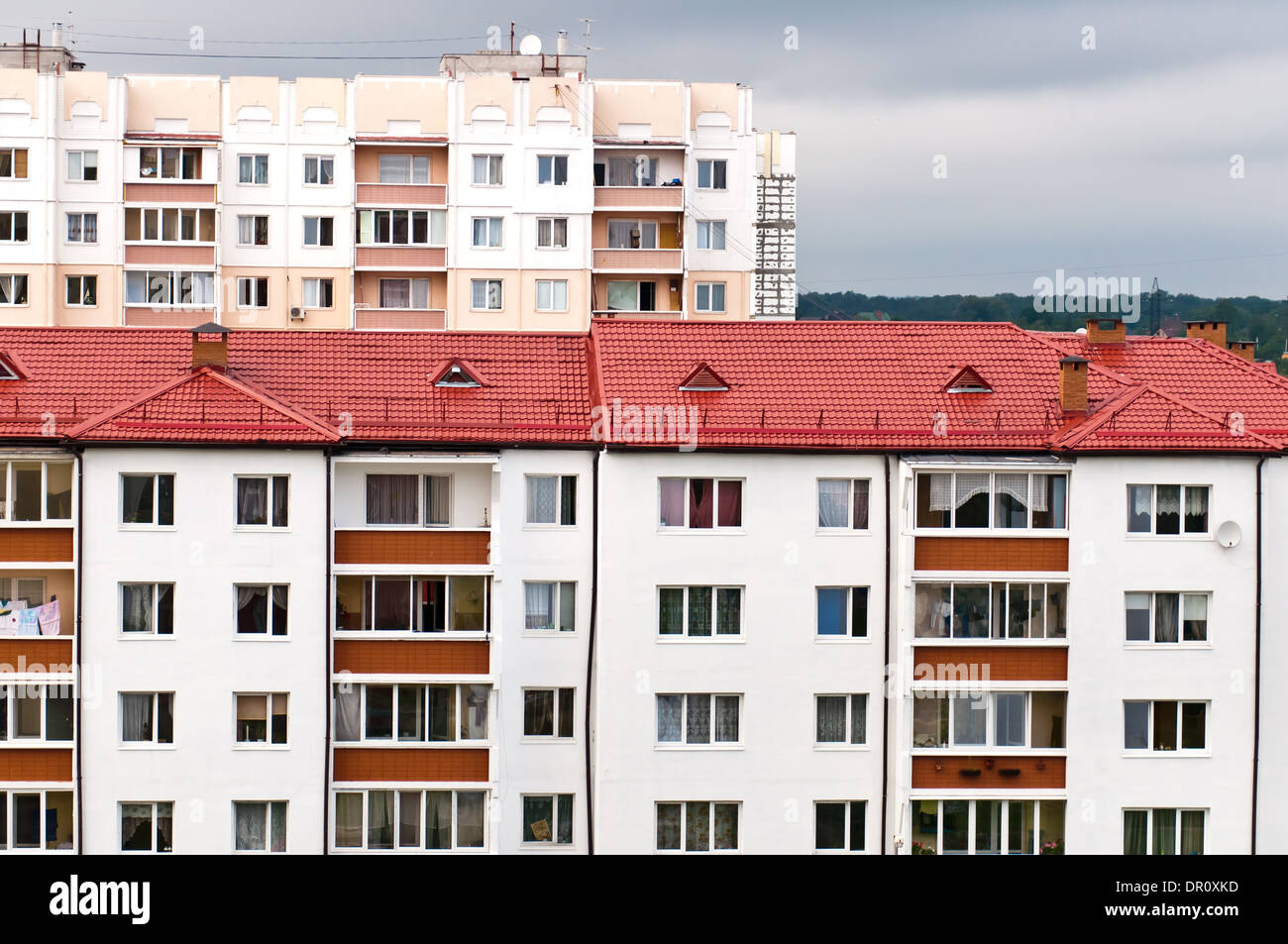 Russia. The city of Kaliningrad. House with red roof Stock Photo - Alamy