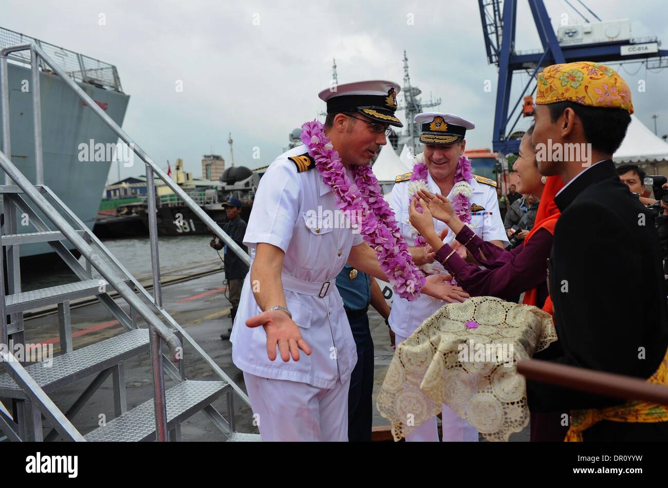 Jakarta, Indonesia. 17th Jan, 2014. Commanding Officer of British Royal ...