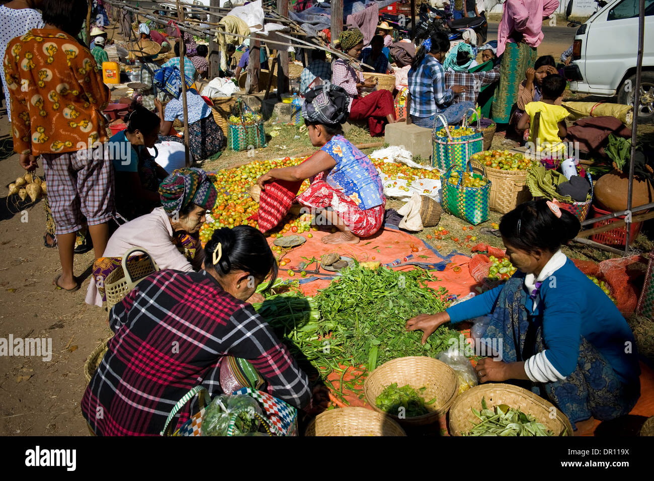 Myanmar, Bagan, local market Stock Photo - Alamy