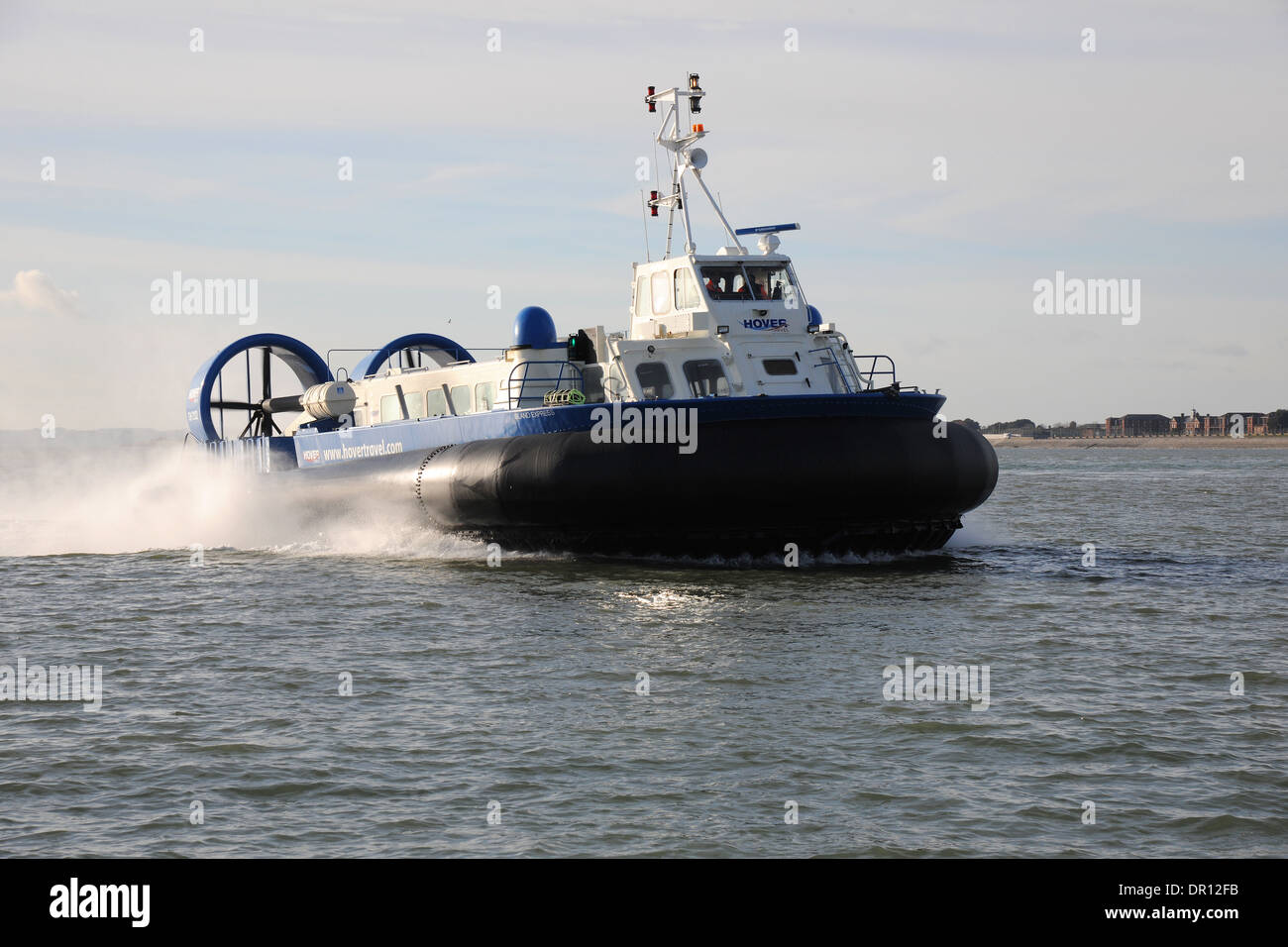 A commercial passenger hovercraft on the Southsea Hampshire to Ryde ...
