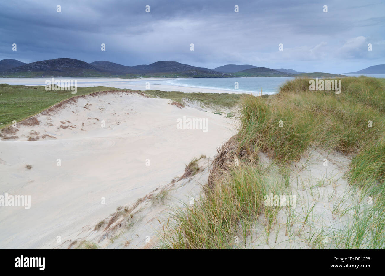 The beautiful beach and dunes at Luskentyre, Isle of Harris, Outer ...