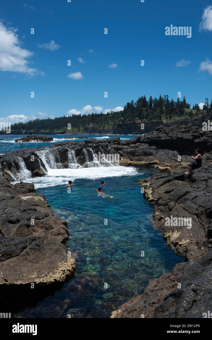 Crystal Pool at Point Ross, Norfolk Island, Australia Stock Photo - Alamy