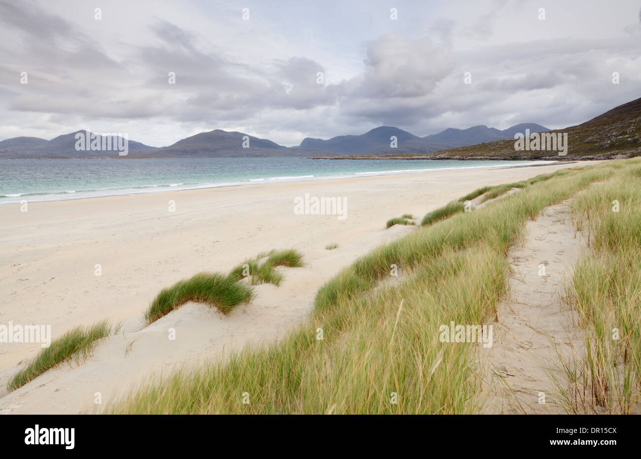 The beautiful beach and dunes at Luskentyre, Isle of Harris, Outer ...
