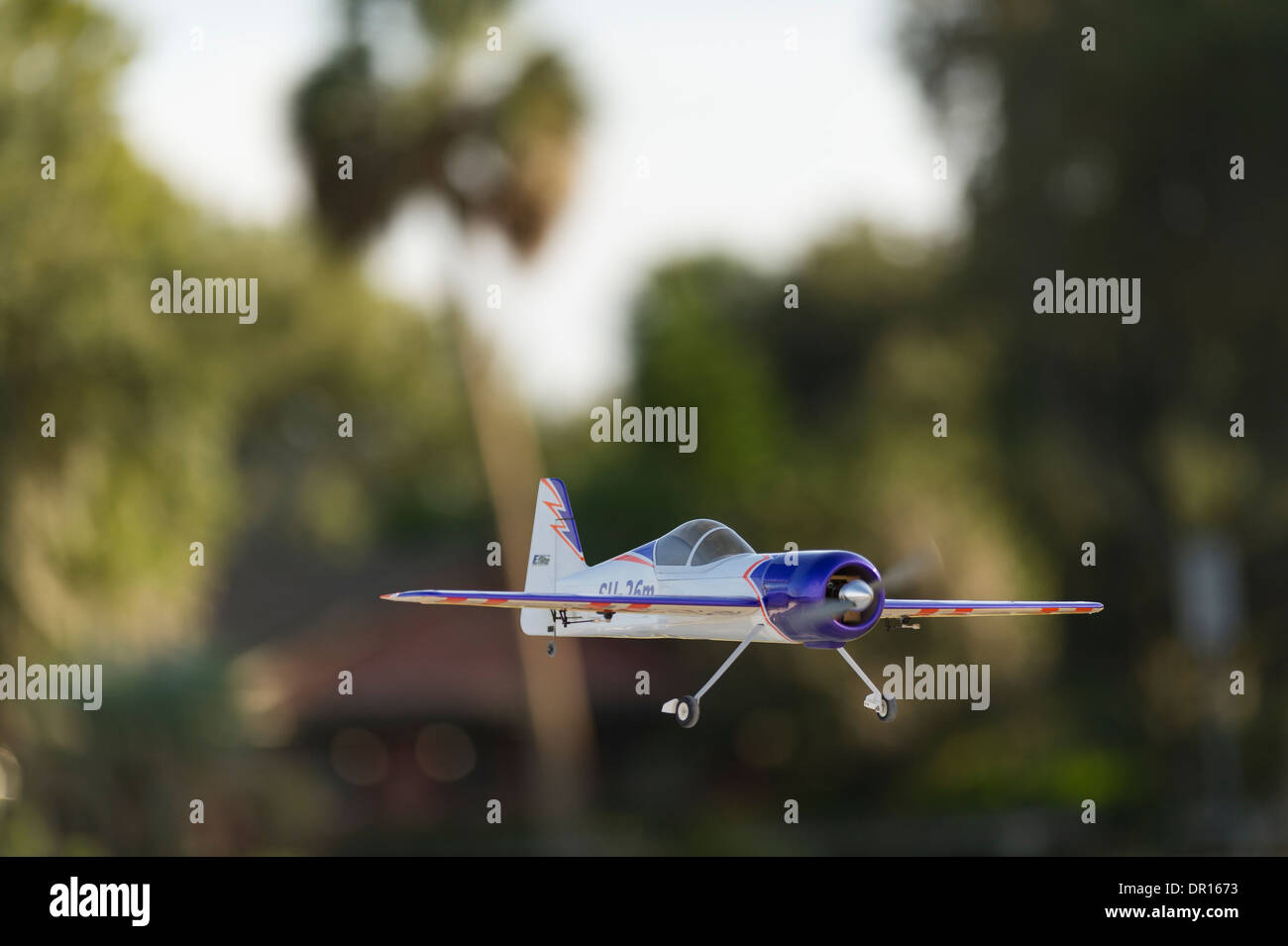 Remote Controlled Toy Plane in-flight Stock Photo - Alamy