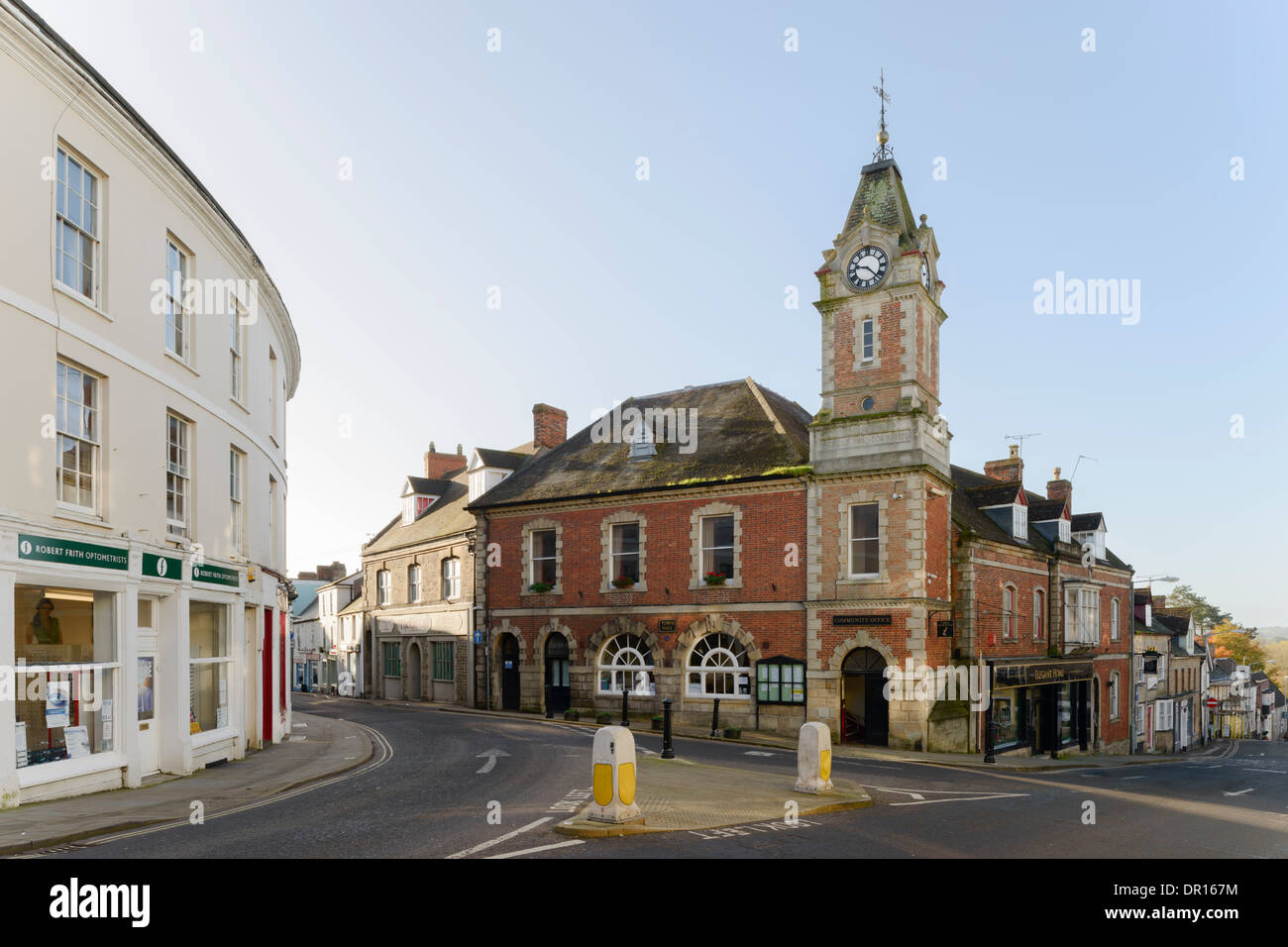 The Town Hall on the High Street in Wincanton, Somerset Stock Photo - Alamy