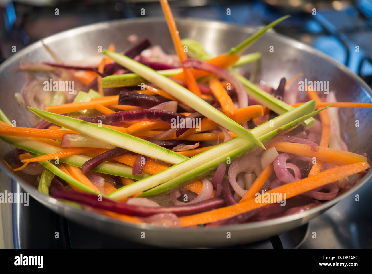 The making of a sause with mixed vegetables Stock Photo - Alamy