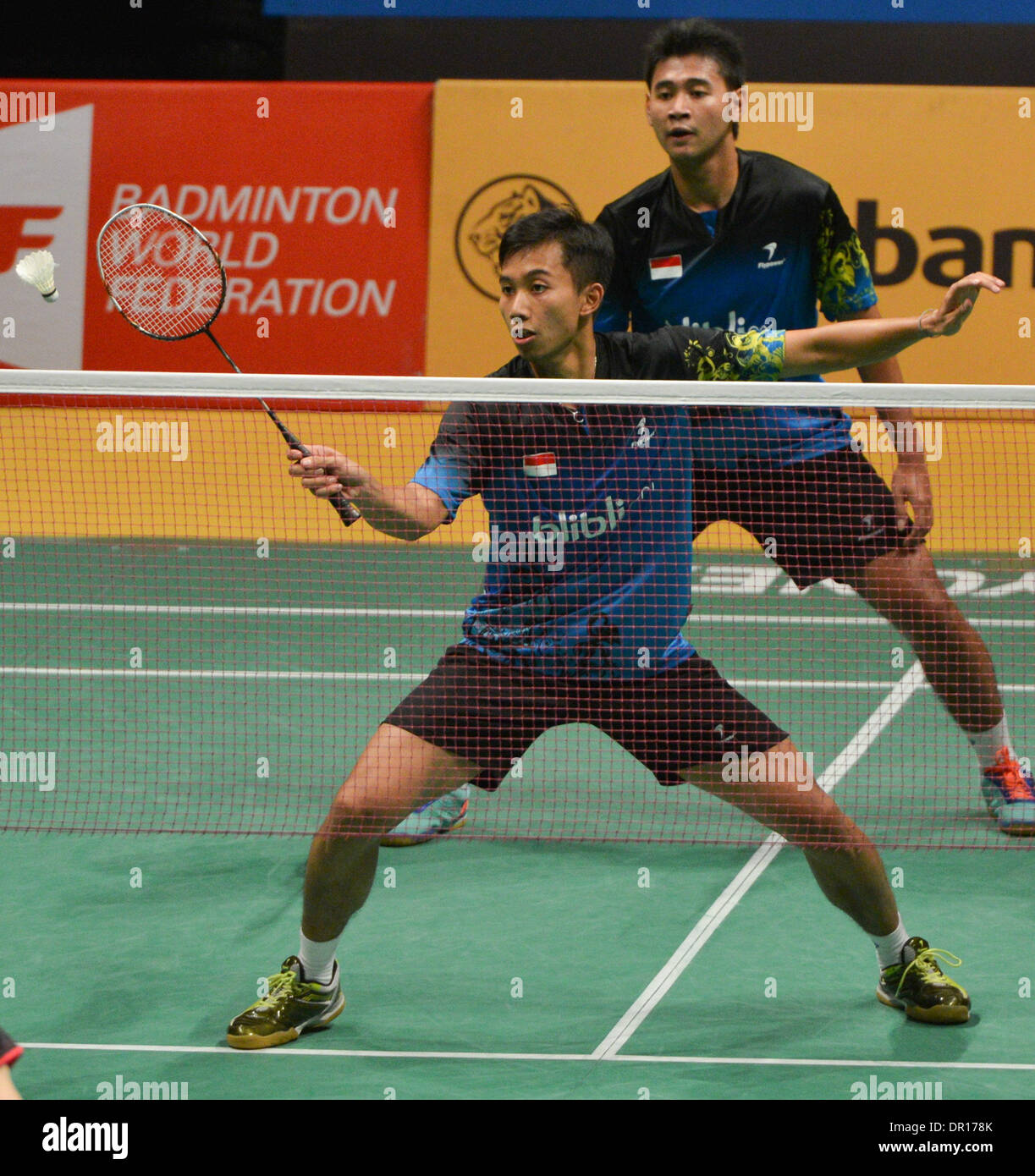 Kuala Lumpur. 17th Jan, 2014. Angga Pratama (Rear) and Ryan Agung ...