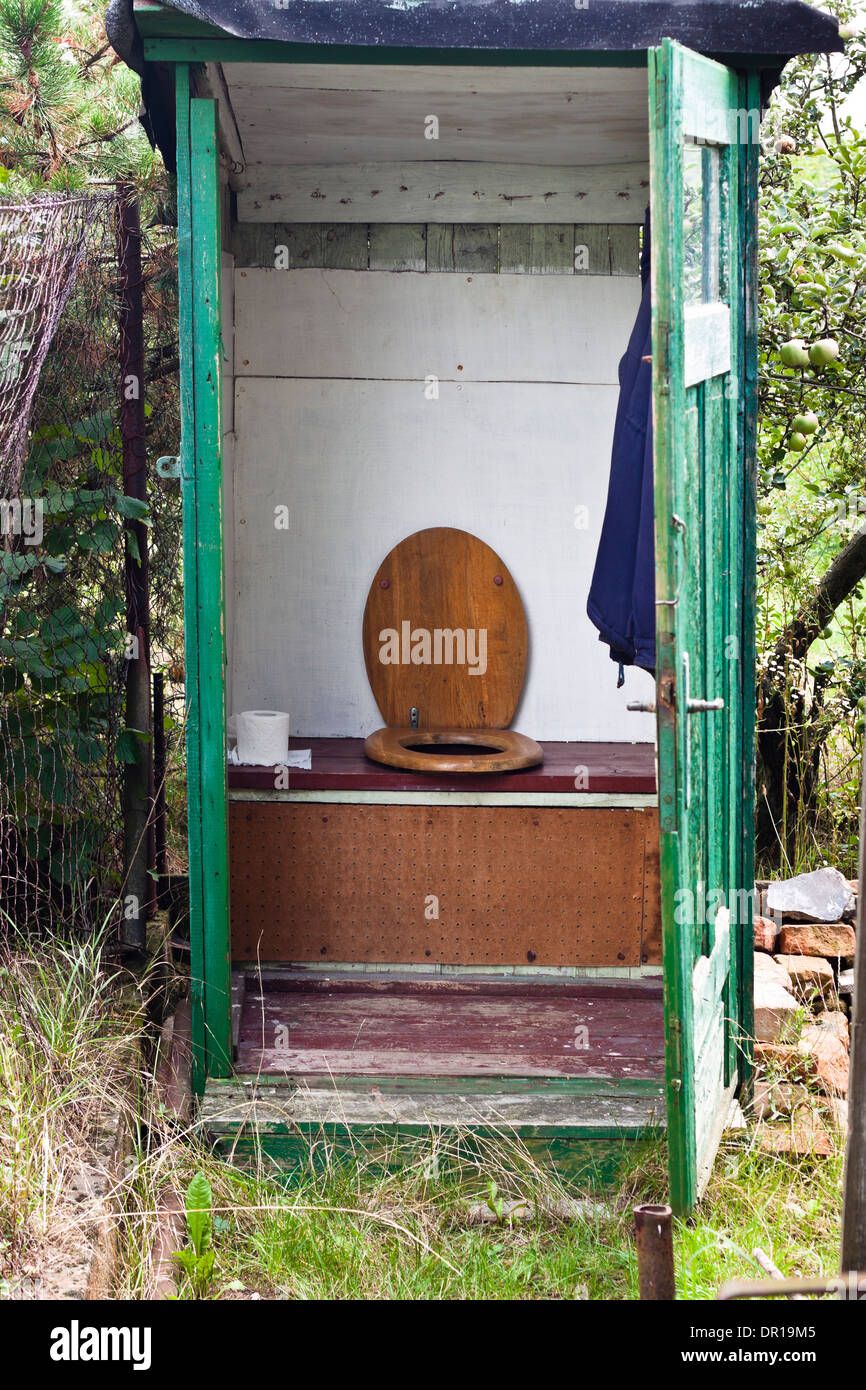 Old outhouse in the garden Stock Photo - Alamy