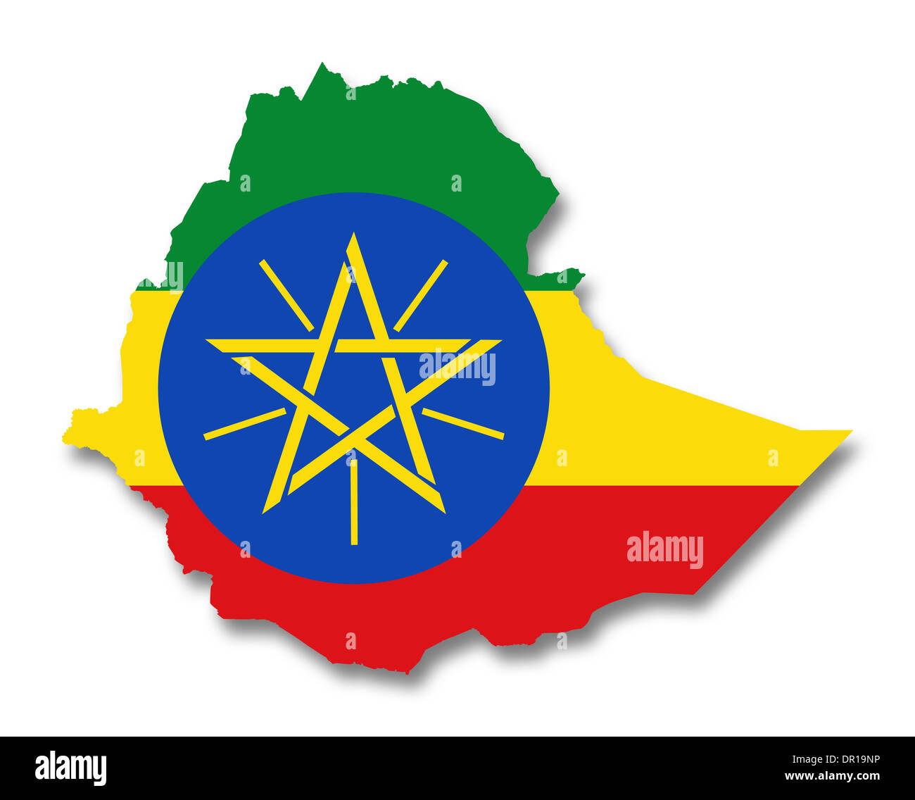 Map and flag of Ethiopia Stock Photo - Alamy