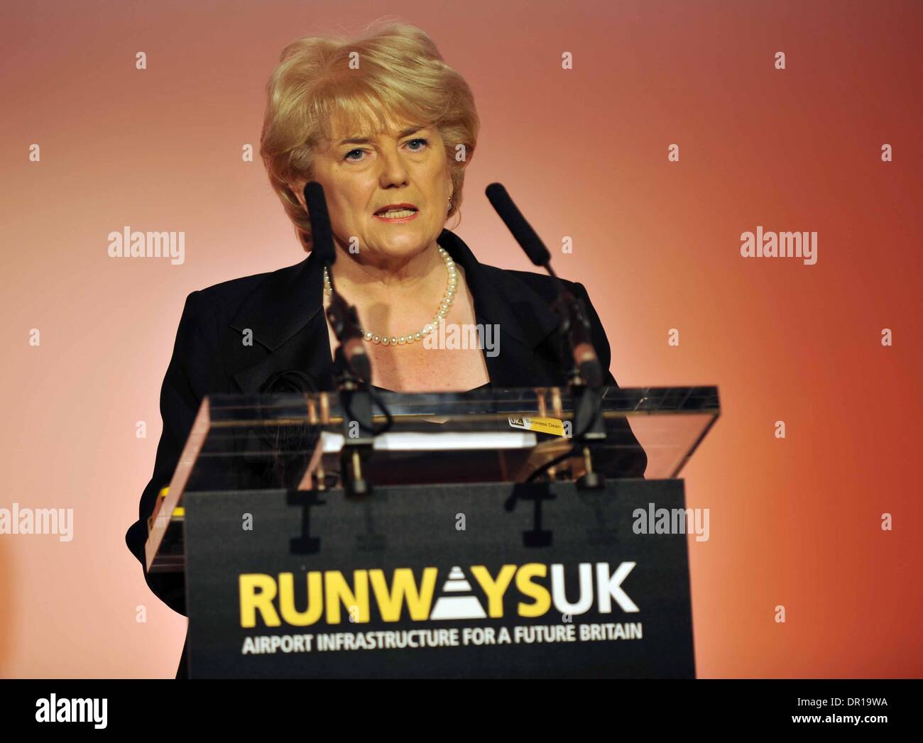 Runways UK conference, London. Britain, UK. Baroness Dean of Runways UK ...