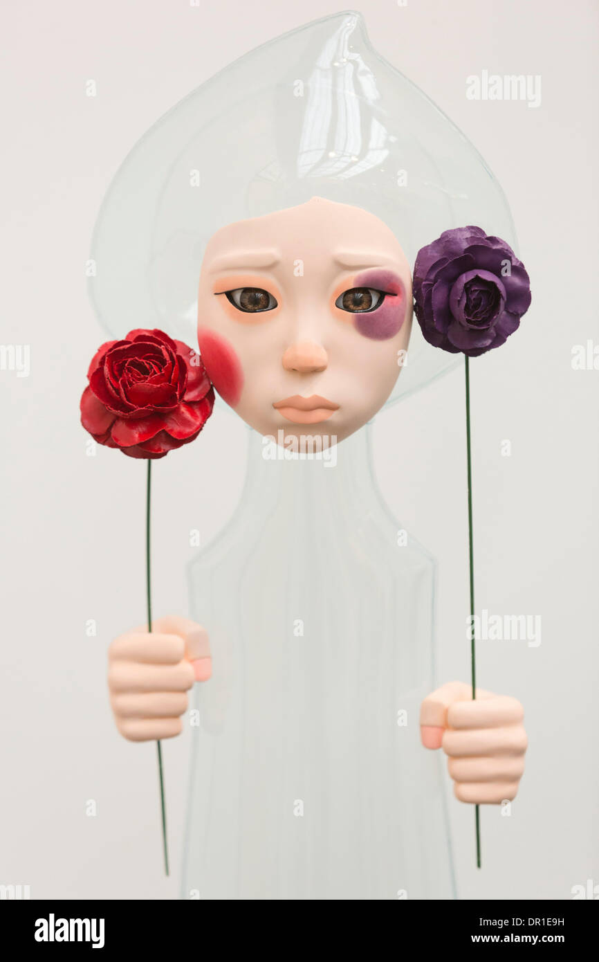 London, UK. 17th Jan, 2014. Pictured: translucent sculptures with ...