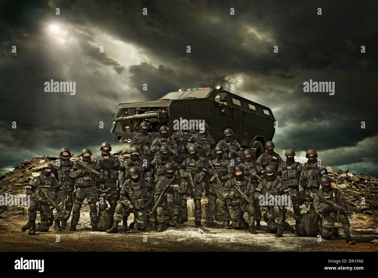 Standing army soldier transportation holding safety helmet hi-res stock ...