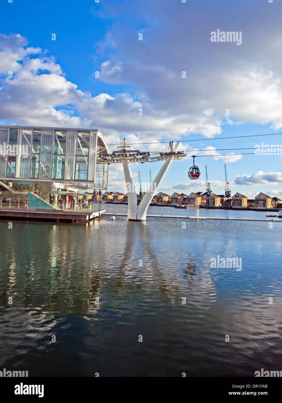 The Emirates Air Line (Thames cable car) Royal Docks terminal, London ...