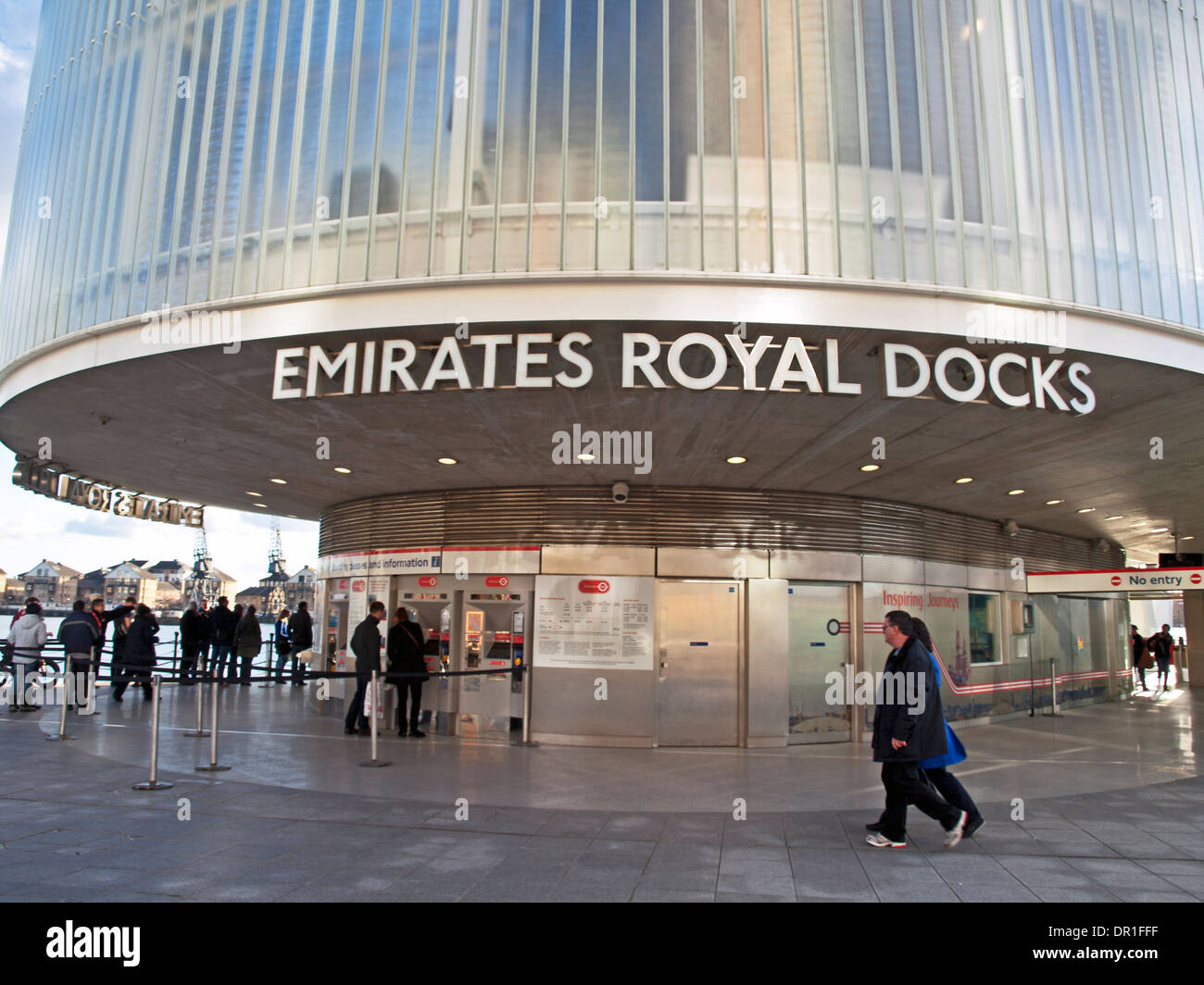 The Emirates Air Line (Thames cable car) Royal Docks terminal, London ...