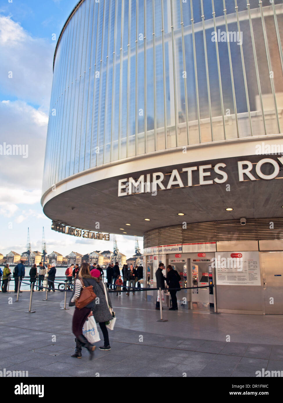 The Emirates Air Line (Thames cable car) Royal Docks terminal, London ...