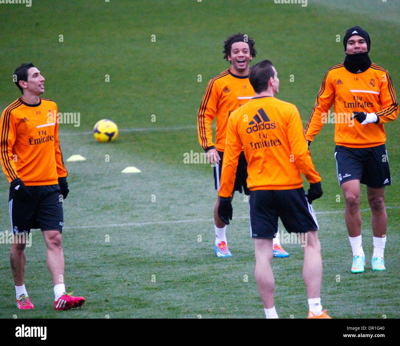 Madrid, Madrid, Spain. 17th Jan, 2014. (From left to right) Di Maria ...
