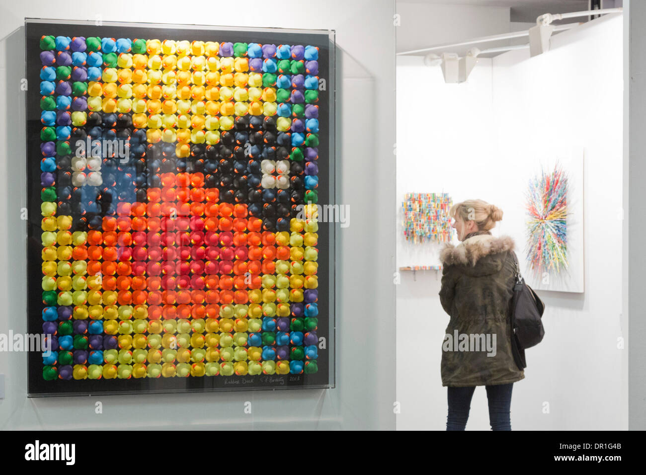 London, UK. 17th Jan, 2014. Pictured: mixed media artwork "Robber Duck ...