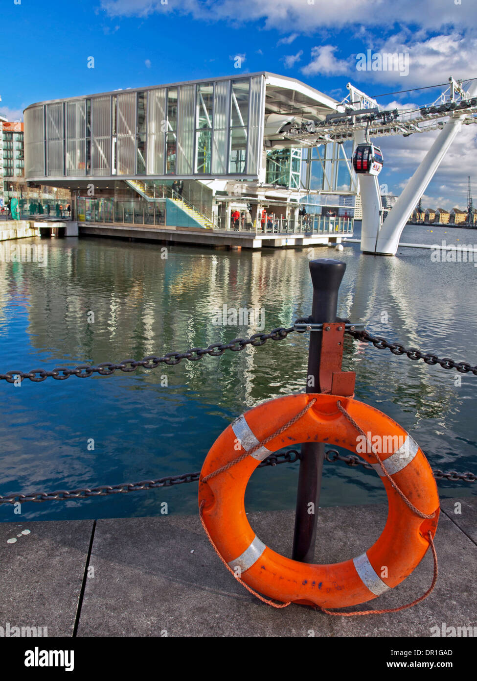 The Emirates Air Line (Thames cable car) Royal Docks terminal, London ...