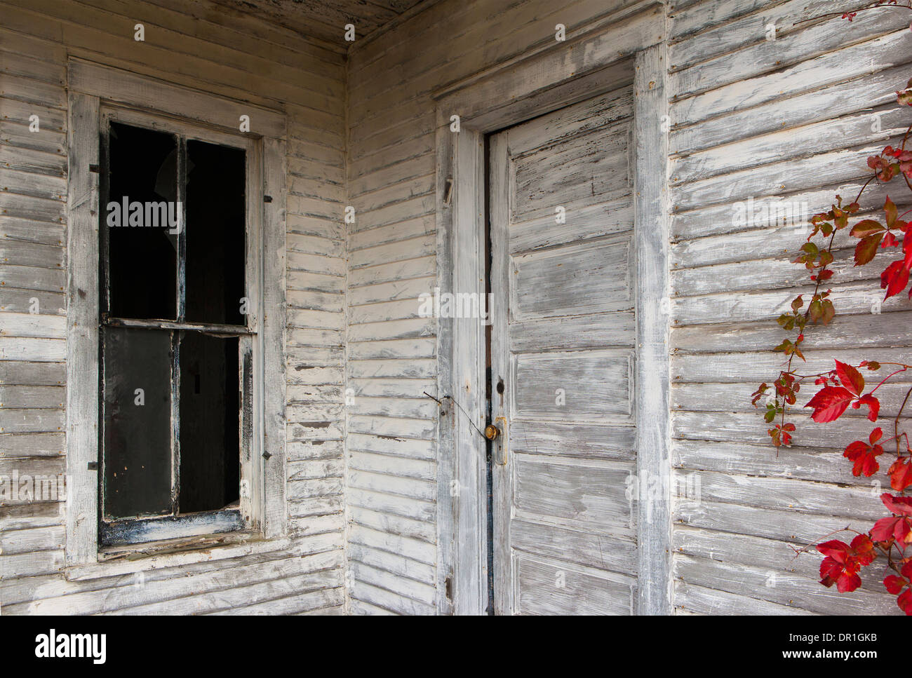 Rustic door, siding and window of wooden house Stock Photo - Alamy