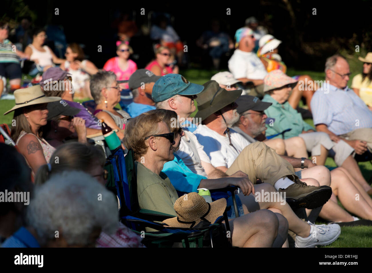 Crowd at an outdoor folk concert in Montague, MI, USA Stock Photo - Alamy