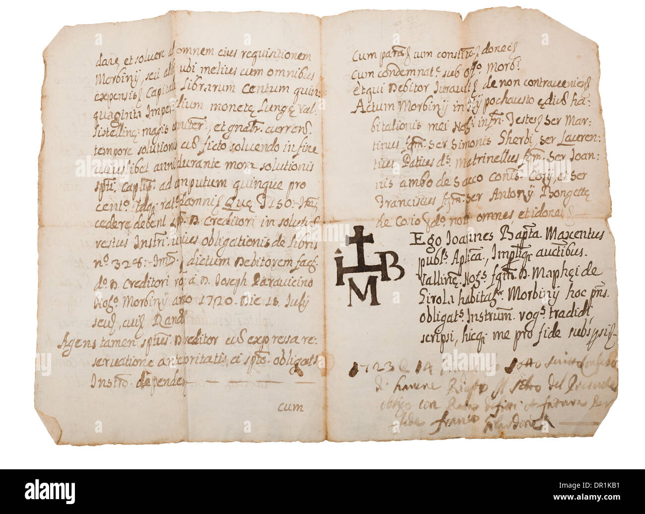 Antique text hand writing Cut Out Stock Images & Pictures - Alamy