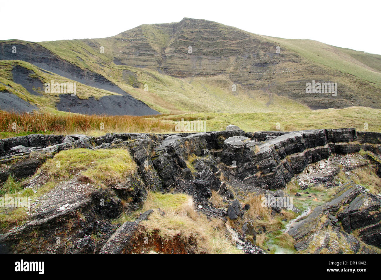Landslide on east face of Mam Tor, a geologically unstable former ...