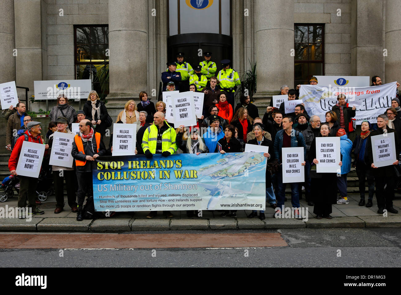 Dublin, Ireland. 17th January 2014. The protesters have assembled on ...