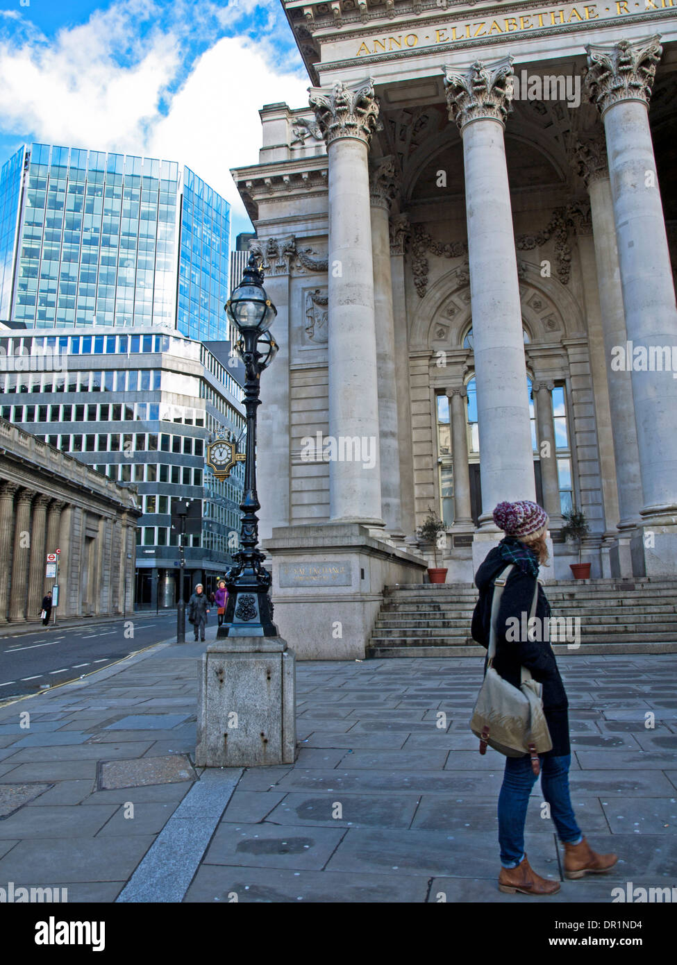 The Stock Exchange Tower and the Royal Exchange, City of London ...