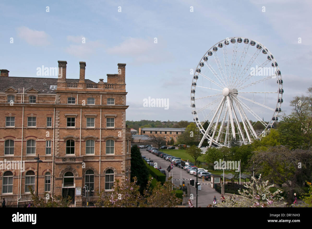 Towering York Wheel tourist attraction, in grounds of impressive ...