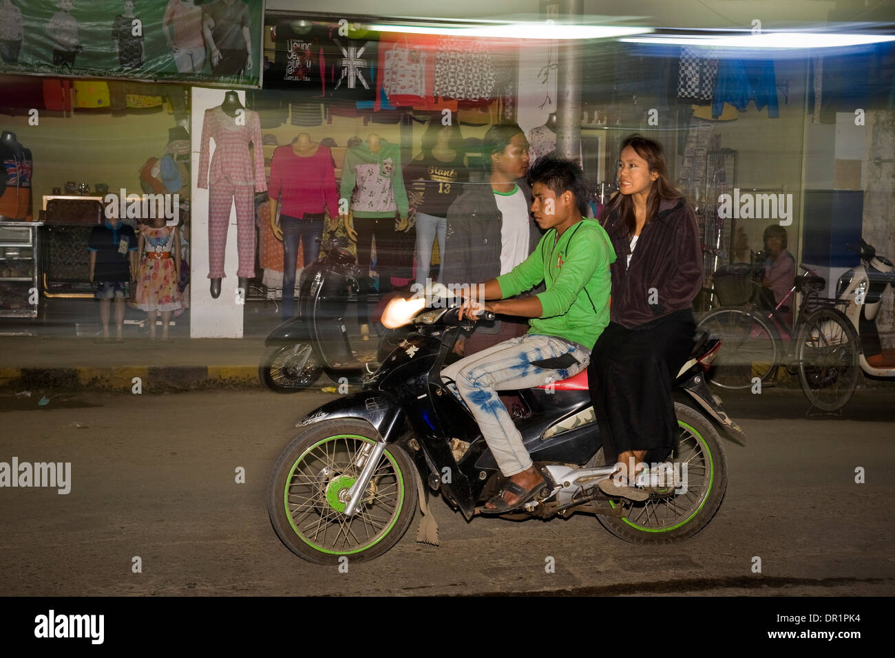 Myanmar, Tangoo, motorbike Stock Photo - Alamy