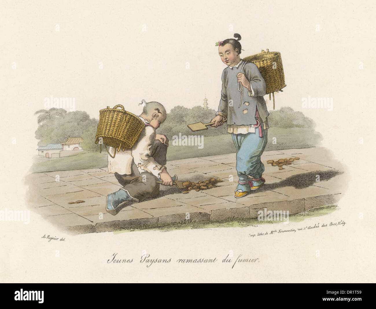 CHINESE DUNG COLLECTORS Stock Photo - Alamy