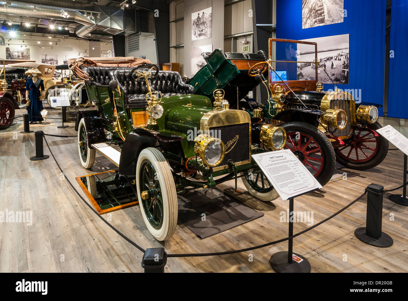 1907 Cartercar Model A Fixed Tonneau Touring and 1908 Rambler Model 31 ...