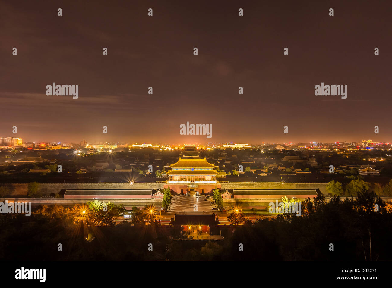 Night View of Forbidden City, Beijing, China Stock Photo - Alamy