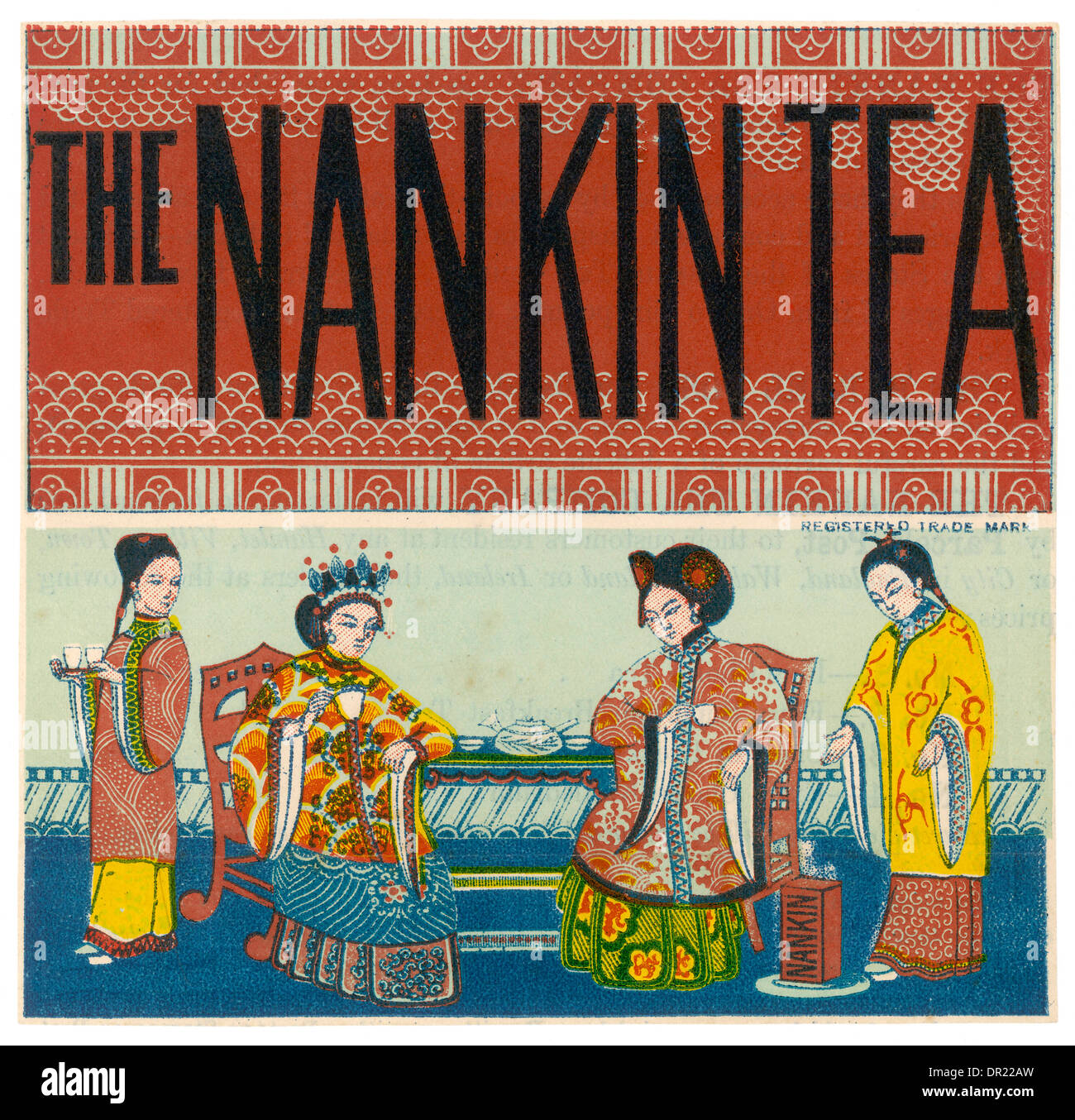 NANKIN TEA LABEL Stock Photo - Alamy
