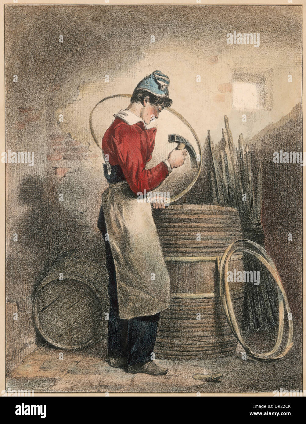 A COOPER AT WORK Stock Photo - Alamy