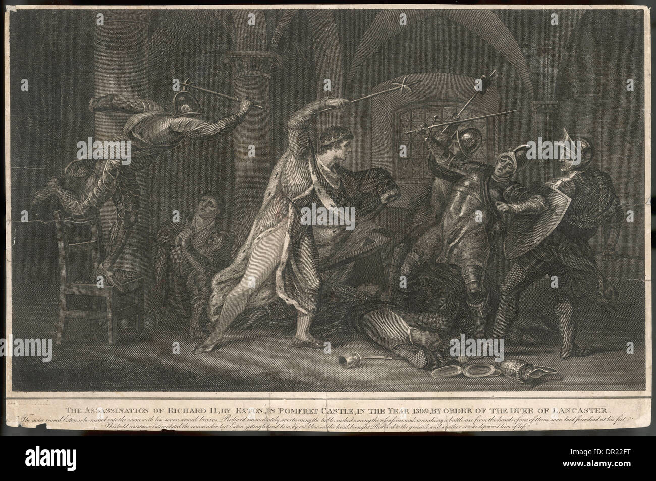 Murder of King Richard II Stock Photo - Alamy
