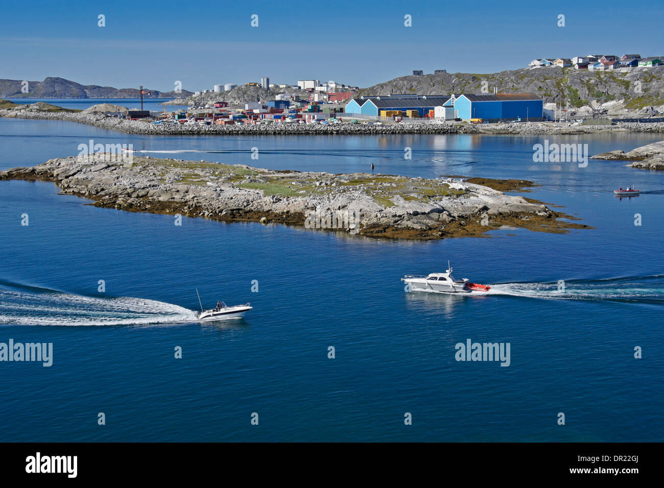 Boats and harbor of Nuuk (Godthab), Greenland Stock Photo - Alamy