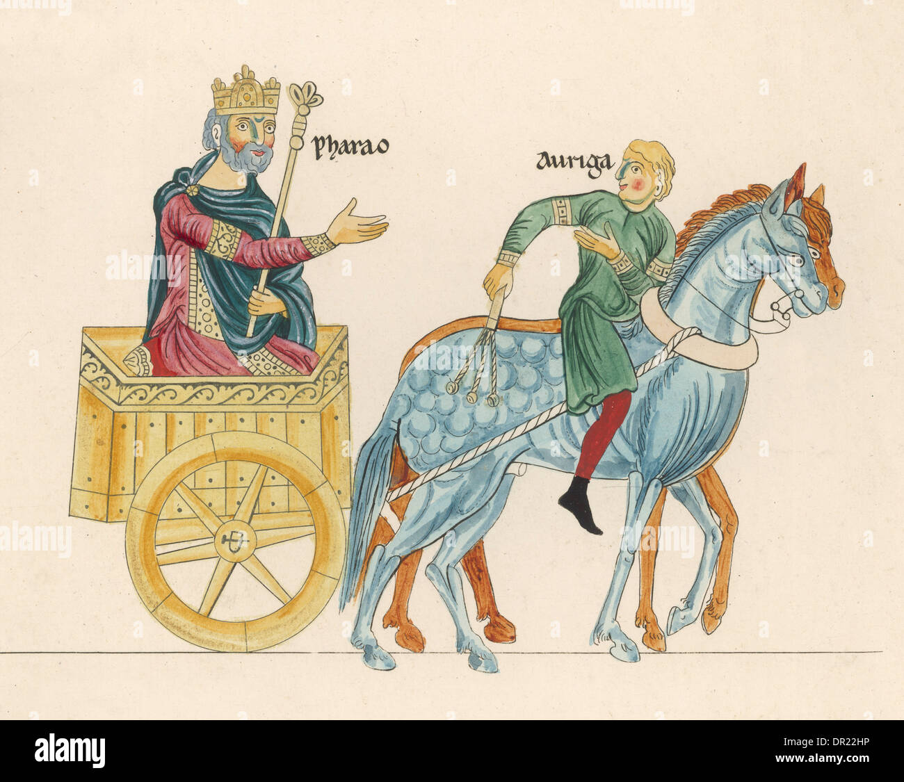 KING IN CHARIOT Stock Photo - Alamy