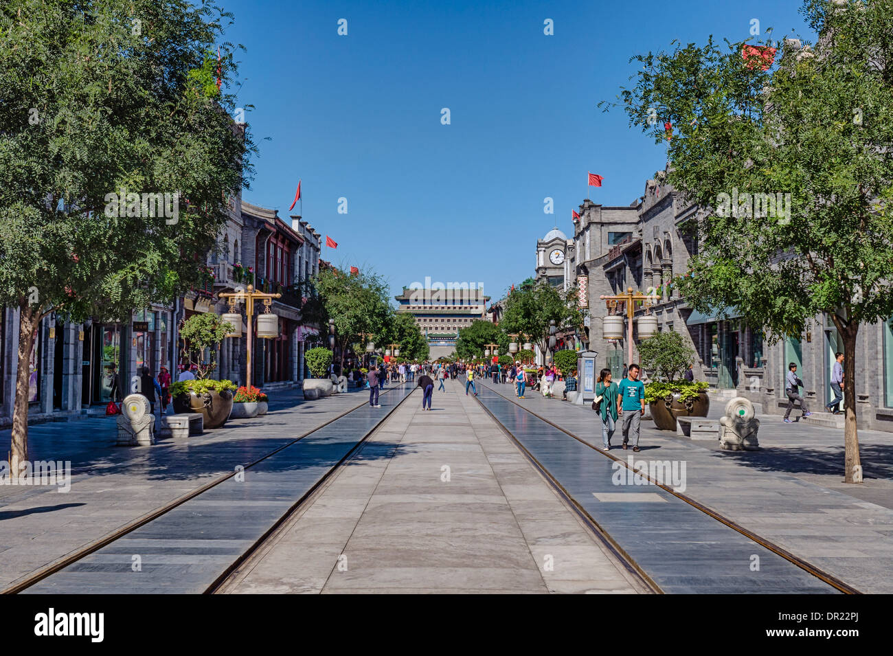Qianmen Street, Beijing, China Stock Photo - Alamy
