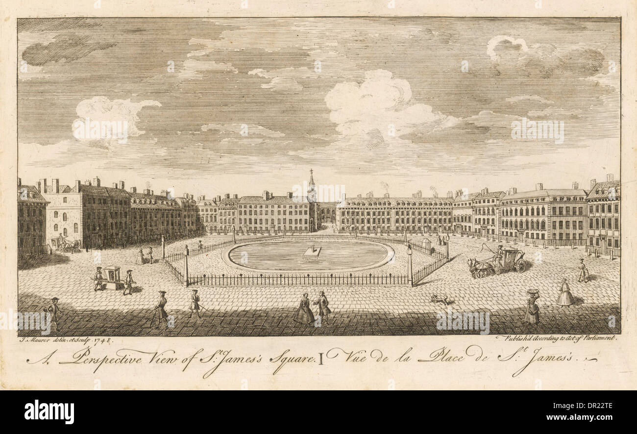 ST JAMES SQUARE 1748 Stock Photo - Alamy