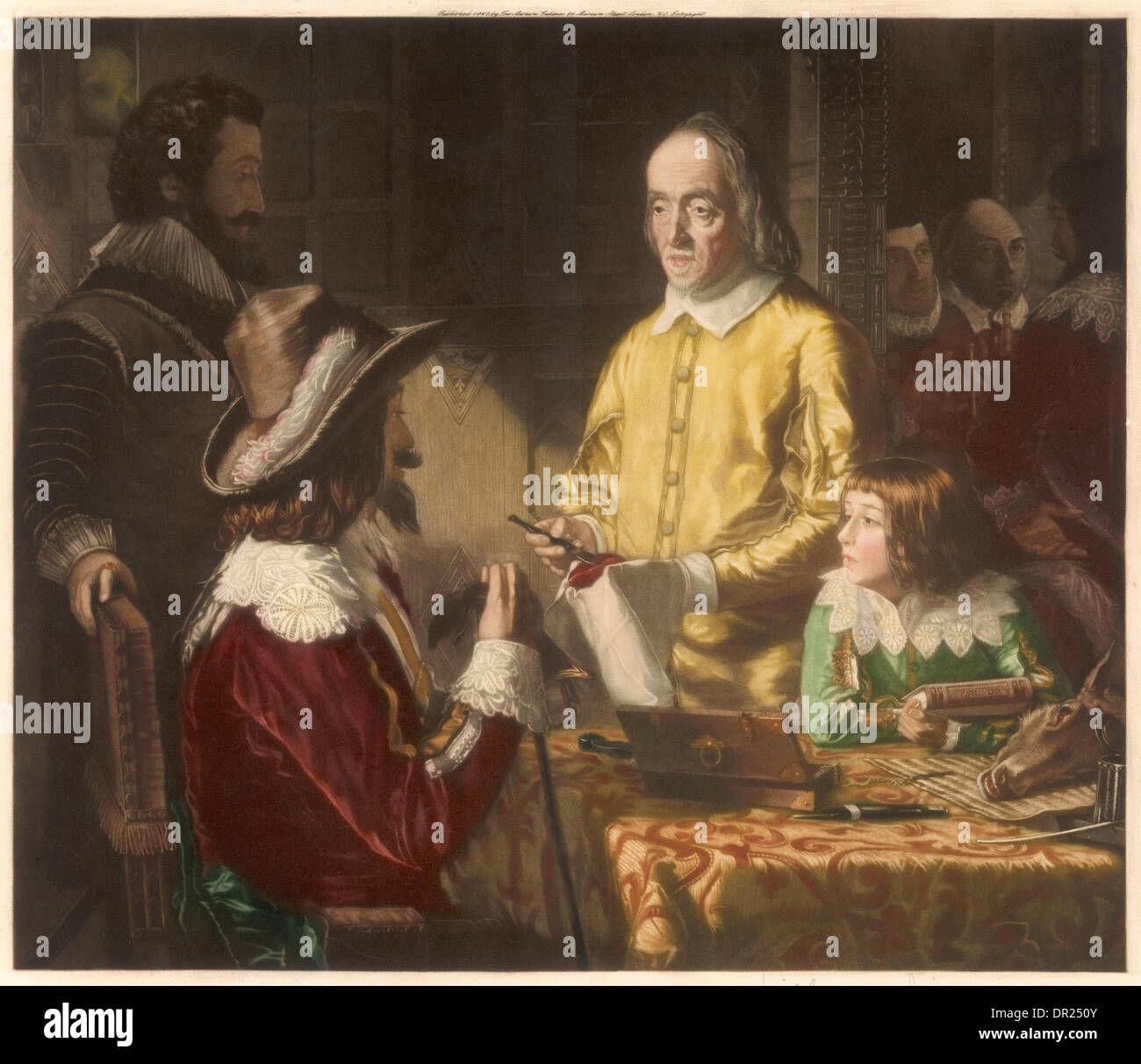 WILLIAM HARVEY EXPLAINS Stock Photo - Alamy