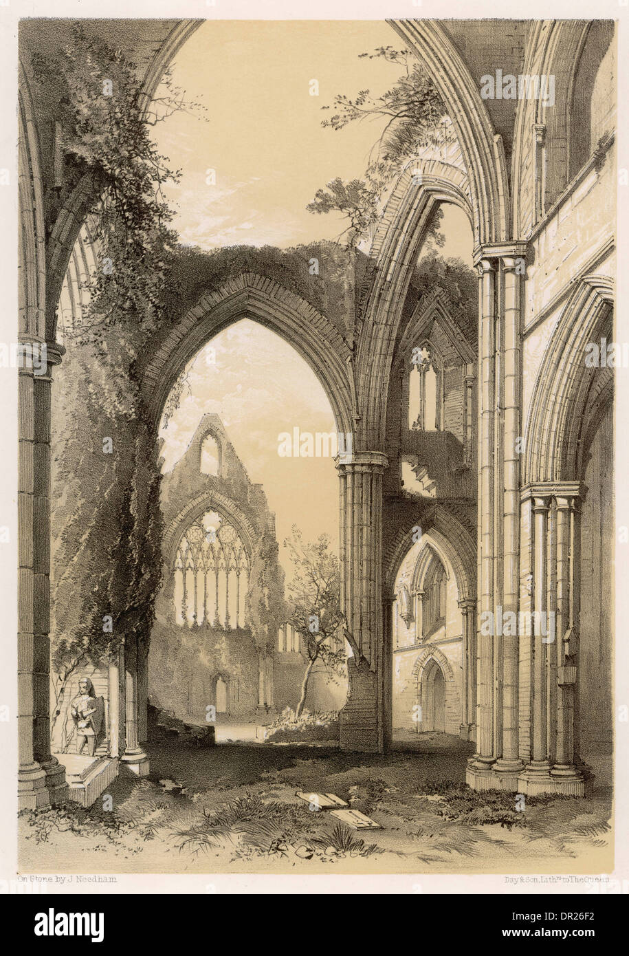 Interior ruins tintern abbey hi-res stock photography and images - Alamy
