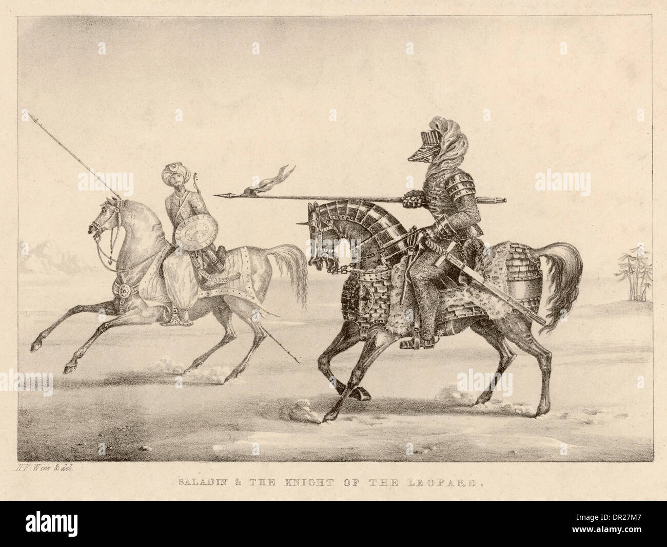 SALADIN & LEOPARD KNIGHT Stock Photo - Alamy