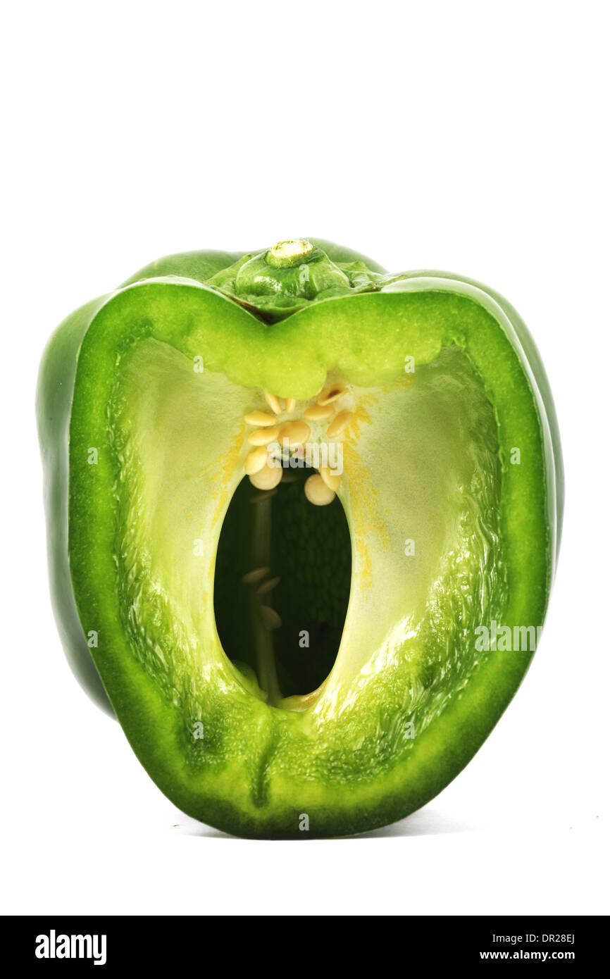 Cut green pepper hi-res stock photography and images - Alamy