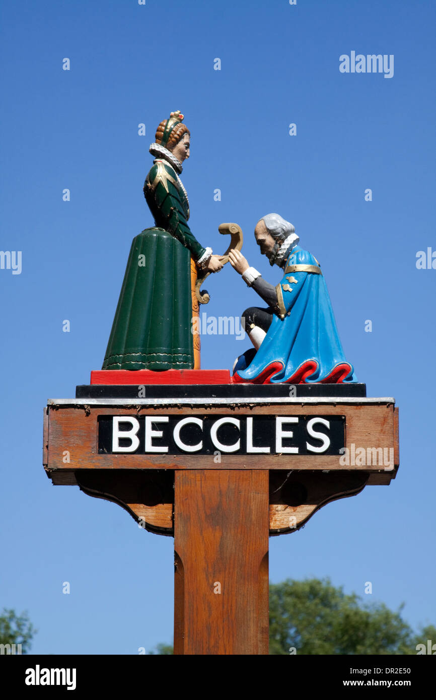 Beccles town sign hi-res stock photography and images - Alamy