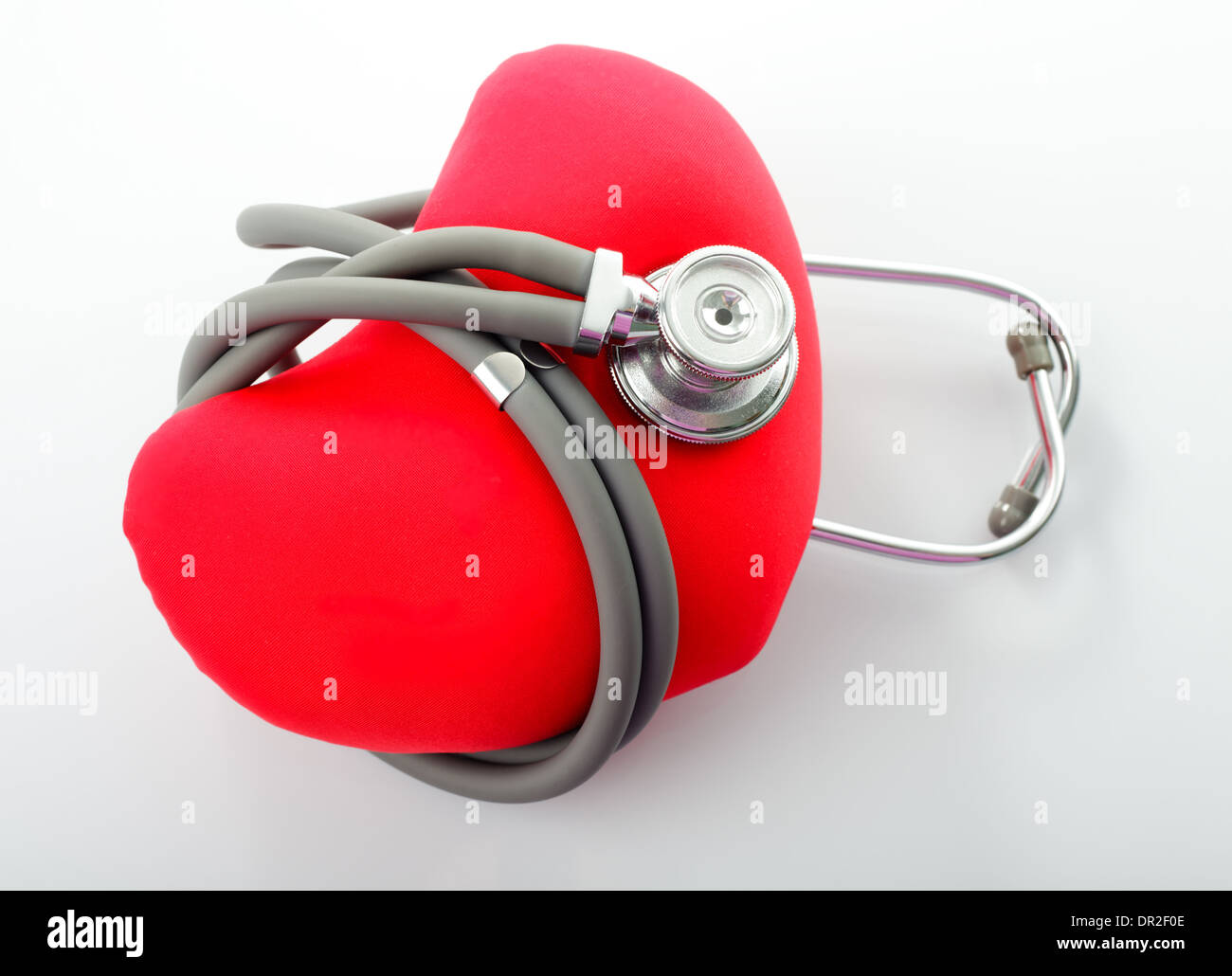 Medical stethoscope with red heart isolated on white Stock Photo - Alamy