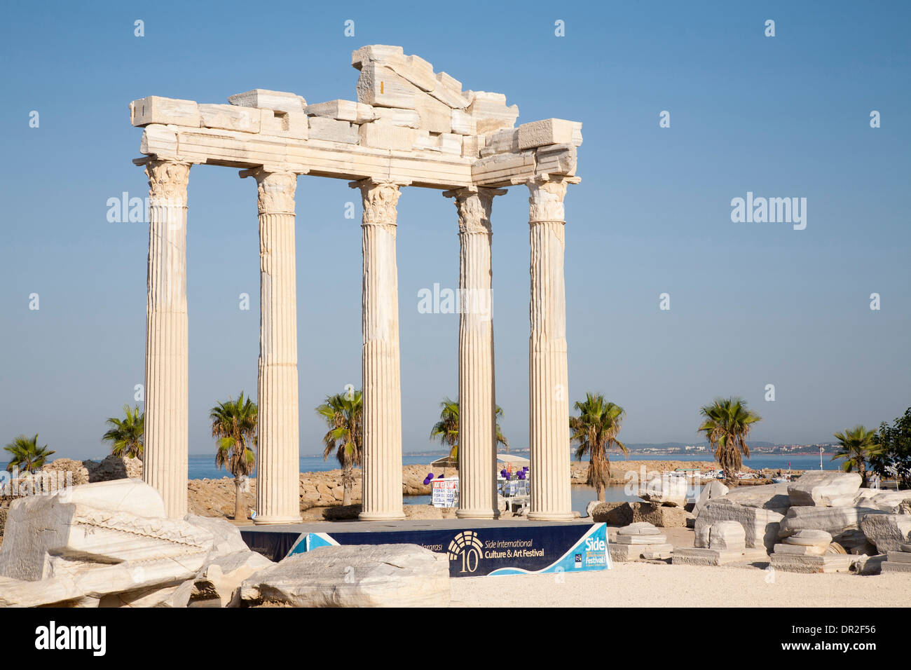 temple of apollo, side, mediterranean coast, turkey, asia Stock Photo ...